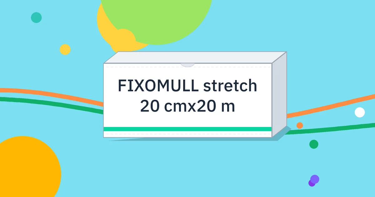 Symbolbild: Packung mit der Aufschrift FIXOMULL stretch 20 cmx20 m (PZN 18351823) – Verfügbarkeit und Bezug in Apotheken in Frankfurt am Main