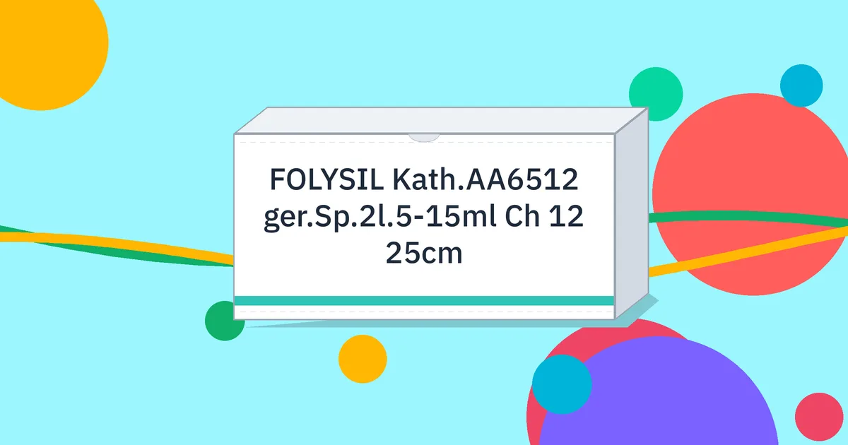 Symbolbild: Packung mit der Aufschrift FOLYSIL Kath.AA6512 ger.Sp.2l.5-15ml Ch 12 25cm (PZN 00151779) – Verfügbarkeit und Bezug in Apotheken in Frankfurt am Main