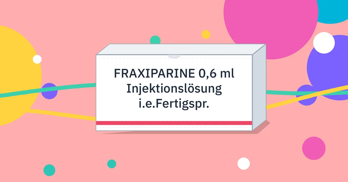 Symbolbild: Packung mit der Aufschrift FRAXIPARINE 0,6 ml Injektionslösung i.e.Fertigspr. (PZN 02783414) – Verfügbarkeit und Bezug in Apotheken in Frankfurt am Main