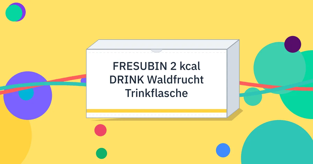 Symbolbild: Packung mit der Aufschrift FRESUBIN 2 kcal DRINK Waldfrucht Trinkflasche (PZN 19750301) – Verfügbarkeit und Bezug in Apotheken in Frankfurt am Main