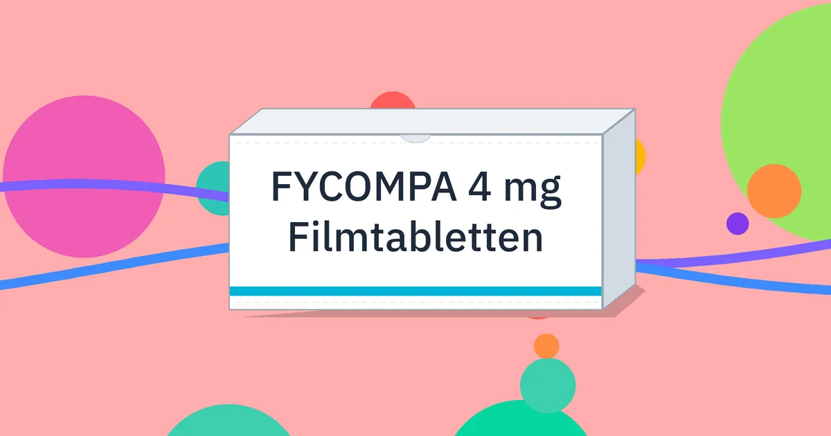 Symbolbild: Packung mit der Aufschrift FYCOMPA 4 mg Filmtabletten (PZN 10709633) – Verfügbarkeit und Bezug in Apotheken in Frankfurt am Main