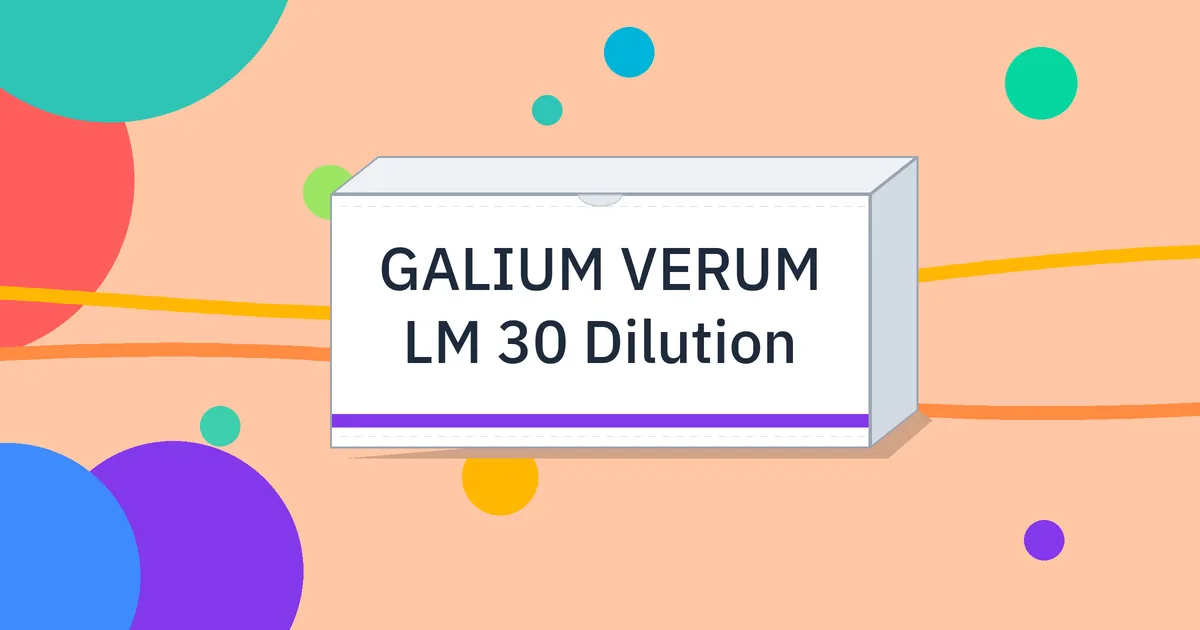 Symbolbild: Packung mit der Aufschrift GALIUM VERUM LM 30 Dilution (PZN 13497812) – Verfügbarkeit und Bezug in Apotheken in Frankfurt am Main