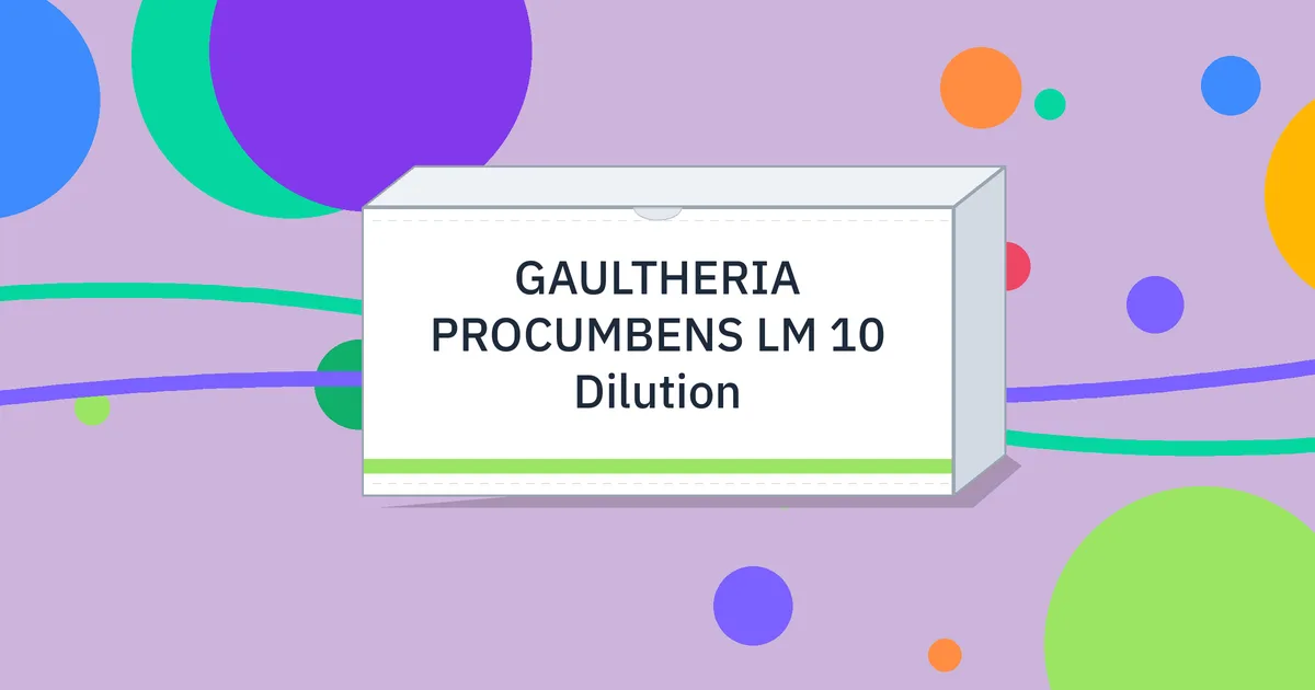 Symbolbild: Packung mit der Aufschrift GAULTHERIA PROCUMBENS LM 10 Dilution (PZN 13498941) – Verfügbarkeit und Bezug in Apotheken in Frankfurt am Main