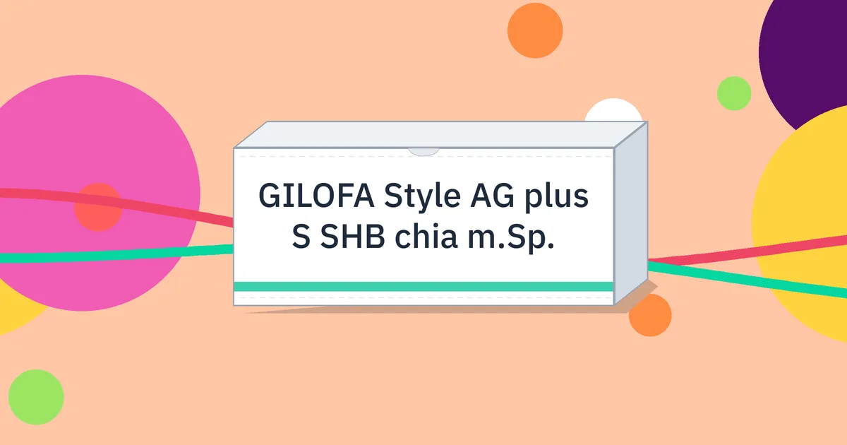Symbolbild: Packung mit der Aufschrift GILOFA Style AG plus S SHB chia m.Sp. (PZN 16727626) – Verfügbarkeit und Bezug in Apotheken in Frankfurt am Main