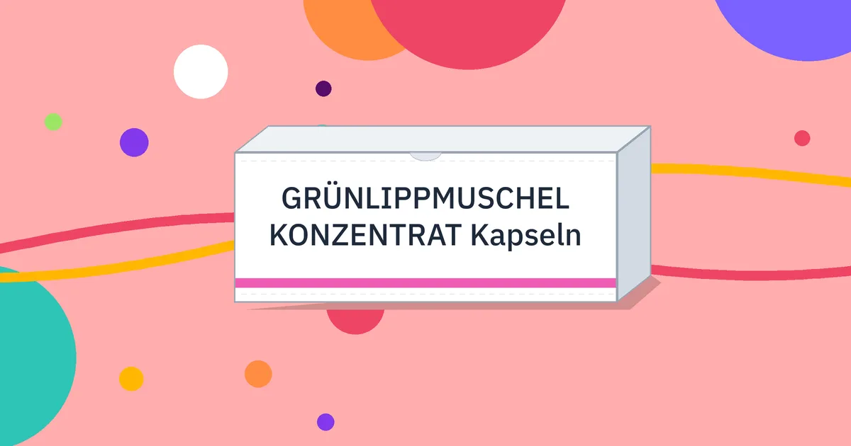 Symbolbild: Packung mit der Aufschrift GRÜNLIPPMUSCHEL KONZENTRAT Kapseln (PZN 00260215) – Verfügbarkeit und Bezug in Apotheken in Frankfurt am Main