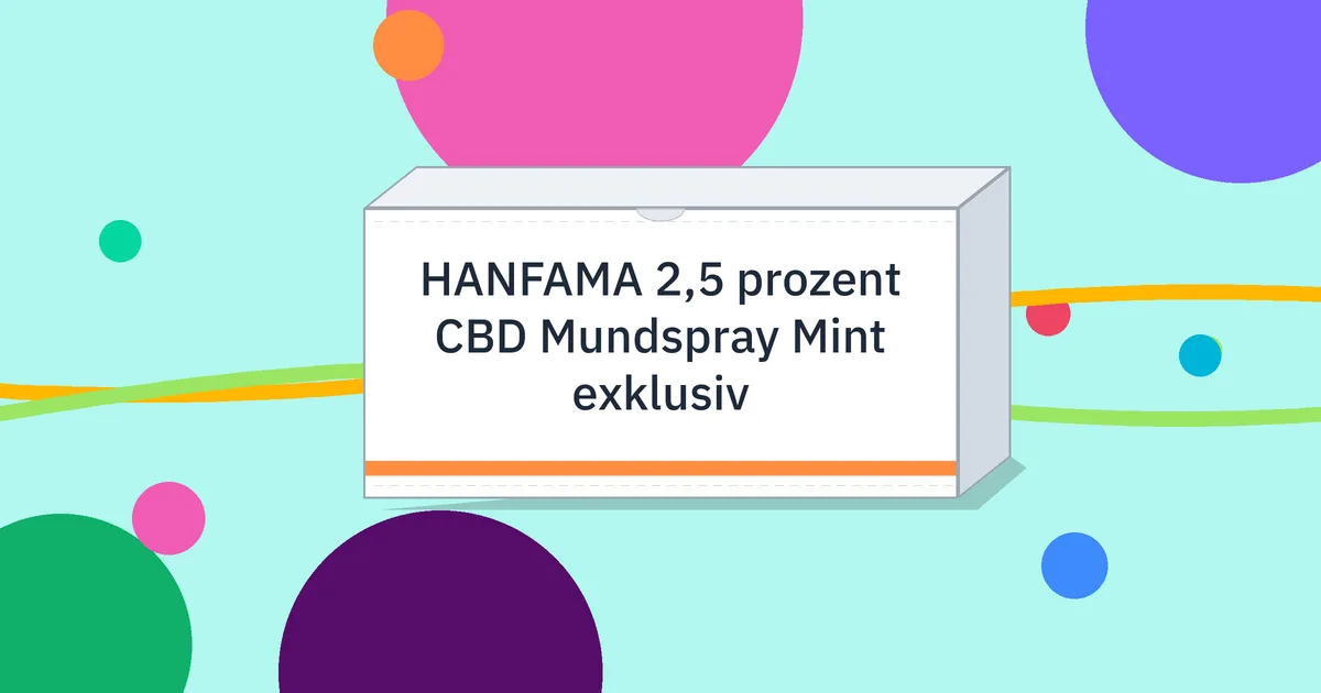 Symbolbild: Packung mit der Aufschrift HANFAMA 2,5 prozent CBD Mundspray Mint exklusiv (PZN 18047999) – Verfügbarkeit und Bezug in Apotheken in Frankfurt am Main