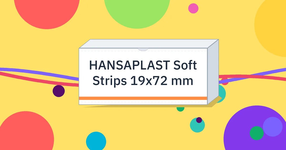 Symbolbild: Packung mit der Aufschrift HANSAPLAST Soft Strips 19x72 mm (PZN 14284461) – Verfügbarkeit und Bezug in Apotheken in Frankfurt am Main