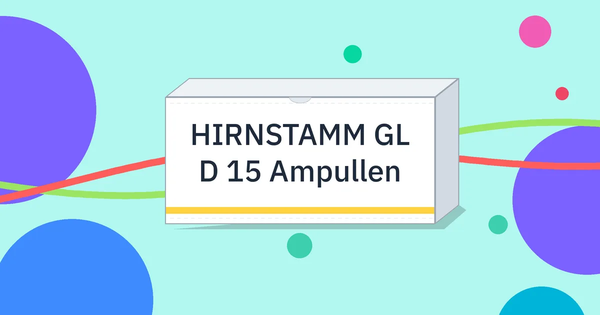 Symbolbild: Packung mit der Aufschrift HIRNSTAMM GL D 15 Ampullen (PZN 03356950) – Verfügbarkeit und Bezug in Apotheken in Frankfurt am Main