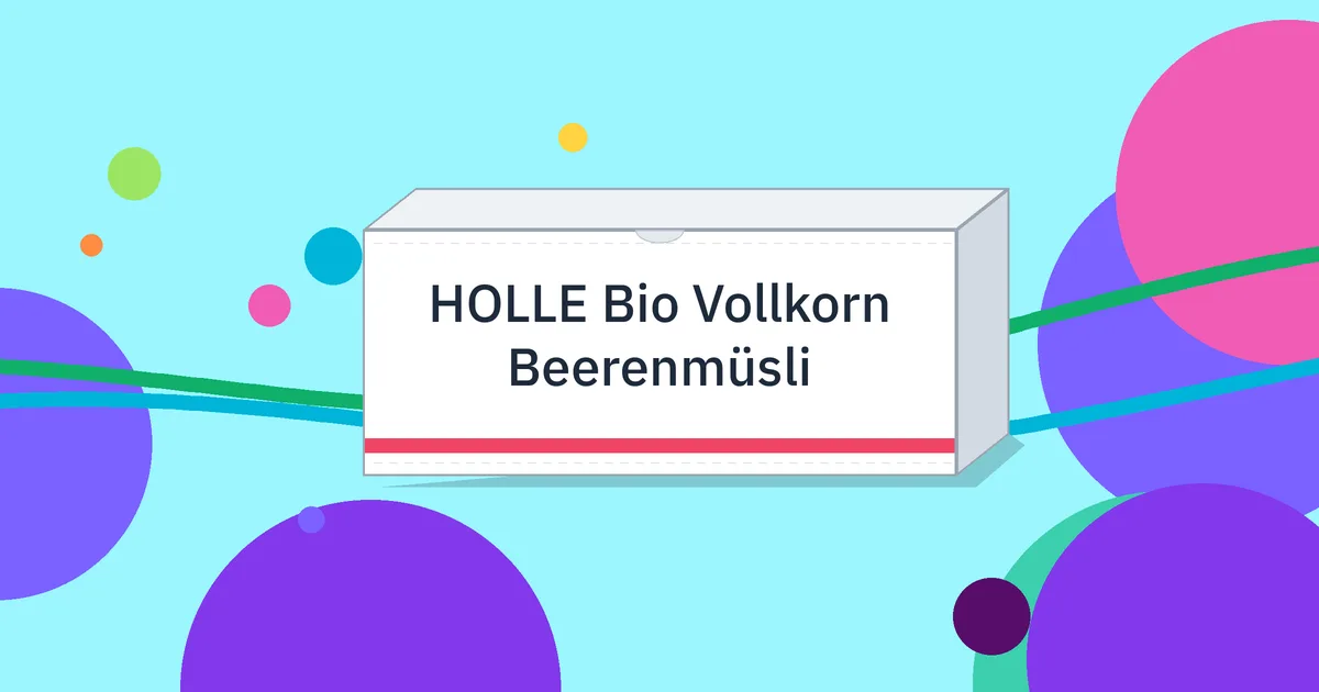 Symbolbild: Packung mit der Aufschrift HOLLE Bio Vollkorn Beerenmüsli (PZN 18599227) – Verfügbarkeit und Bezug in Apotheken in Frankfurt am Main