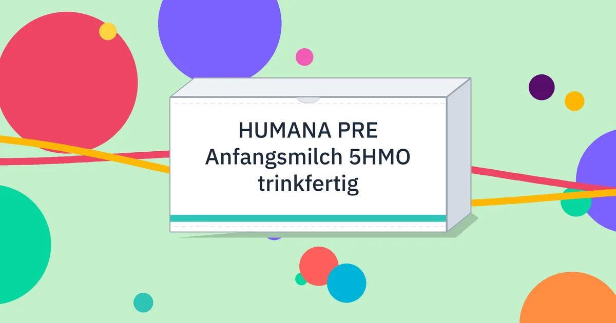 Symbolbild: Packung mit der Aufschrift HUMANA PRE Anfangsmilch 5HMO trinkfertig (PZN 19818973) – Verfügbarkeit und Bezug in Apotheken in Frankfurt am Main