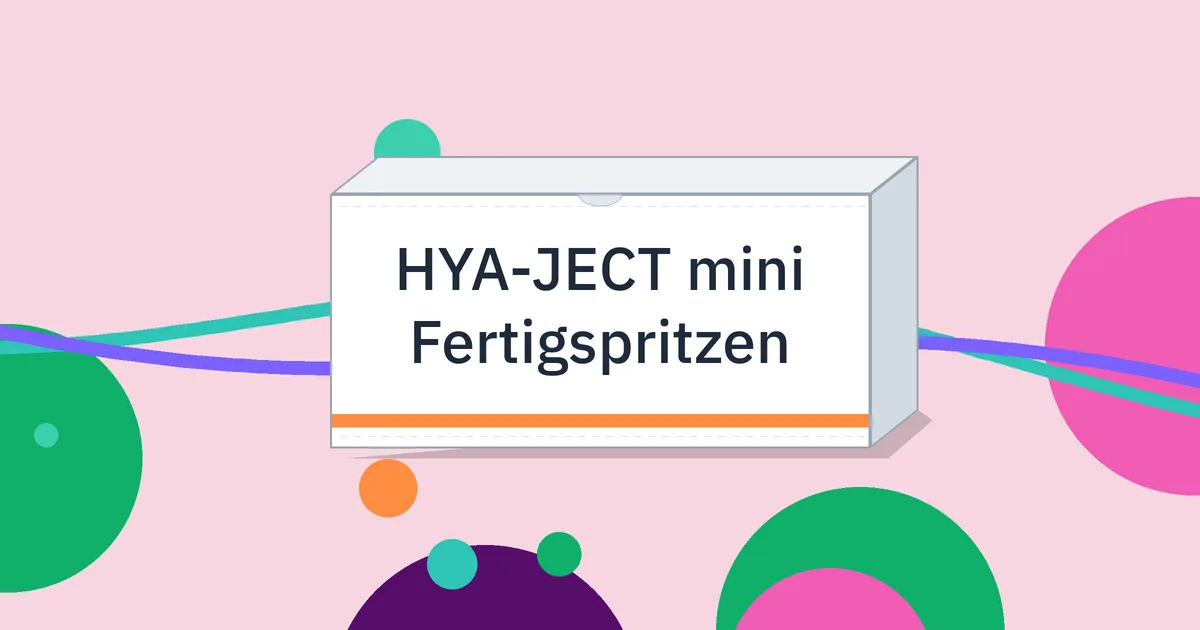 Symbolbild: Packung mit der Aufschrift HYA-JECT mini Fertigspritzen (PZN 20165571) – Verfügbarkeit und Bezug in Apotheken in Frankfurt am Main