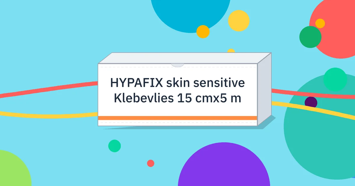 Symbolbild: Packung mit der Aufschrift HYPAFIX skin sensitive Klebevlies 15 cmx5 m (PZN 19207519) – Verfügbarkeit und Bezug in Apotheken in Frankfurt am Main