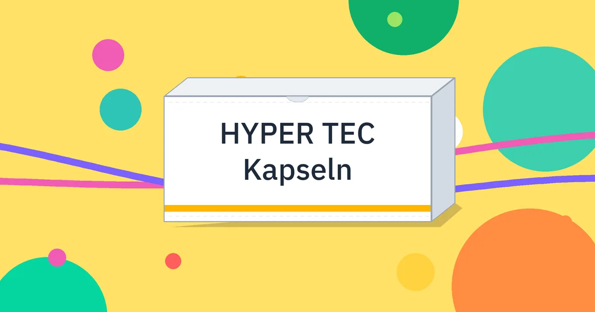 Symbolbild: Packung mit der Aufschrift HYPER TEC Kapseln (PZN 11049475) – Verfügbarkeit und Bezug in Apotheken in Frankfurt am Main