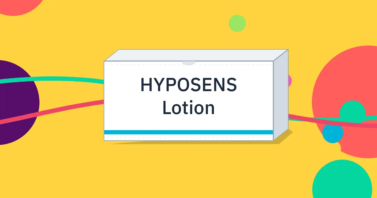 Symbolbild: Packung mit der Aufschrift HYPOSENS Lotion (PZN 04745435) – Verfügbarkeit und Bezug in Apotheken in Frankfurt am Main