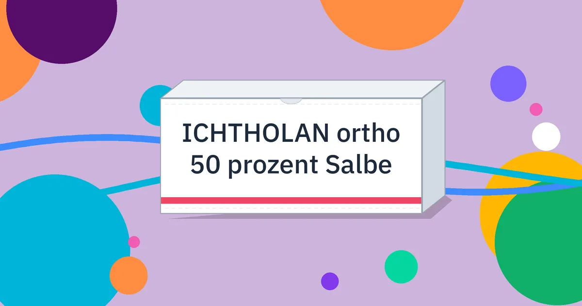 Symbolbild: Packung mit der Aufschrift ICHTHOLAN ortho 50 prozent Salbe (PZN 19101689) – Verfügbarkeit und Bezug in Apotheken in Frankfurt am Main