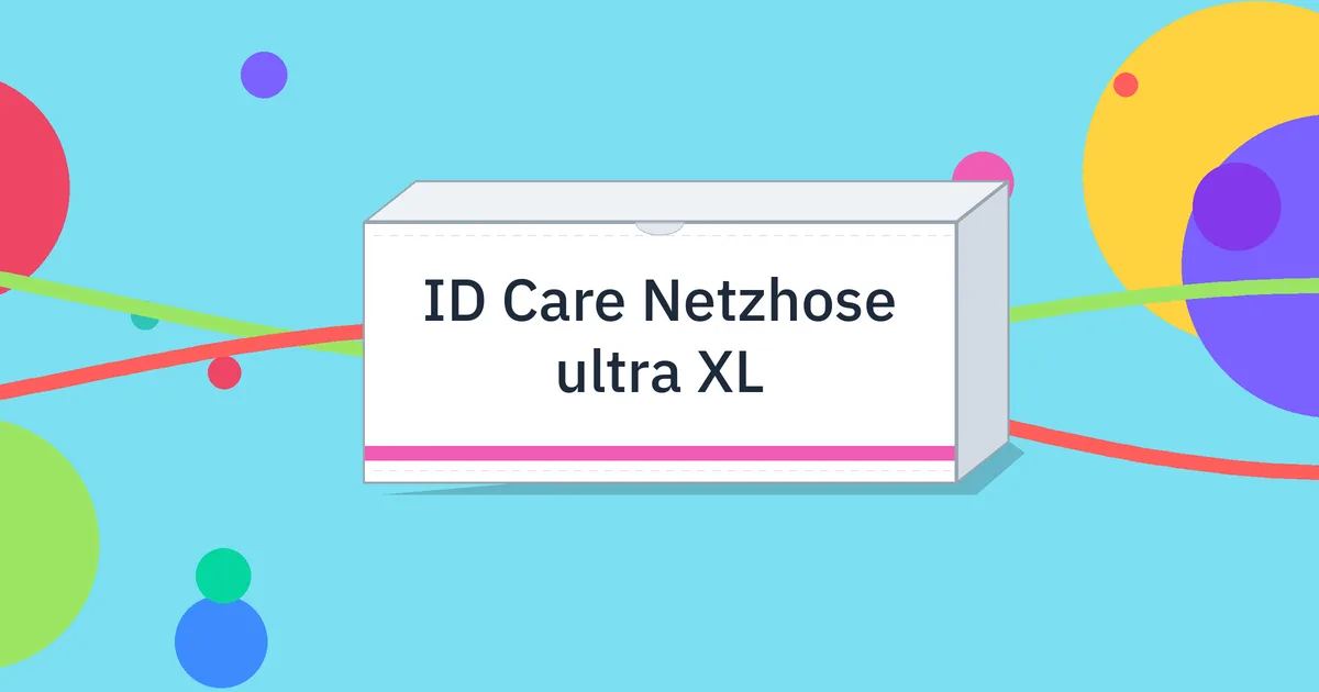 Symbolbild: Packung mit der Aufschrift ID Care Netzhose ultra XL (PZN 16162638) – Verfügbarkeit und Bezug in Apotheken in Frankfurt am Main