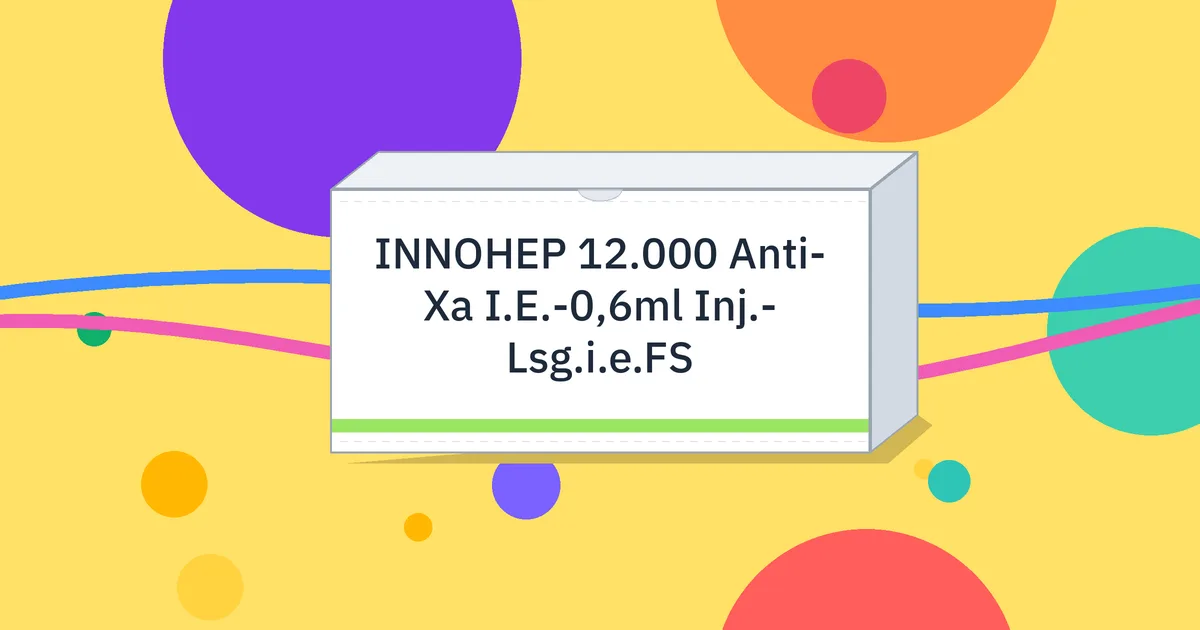 Symbolbild: Packung mit der Aufschrift INNOHEP 12.000 Anti-Xa I.E.-0,6ml Inj.-Lsg.i.e.FS (PZN 18379916) – Verfügbarkeit und Bezug in Apotheken in Frankfurt am Main