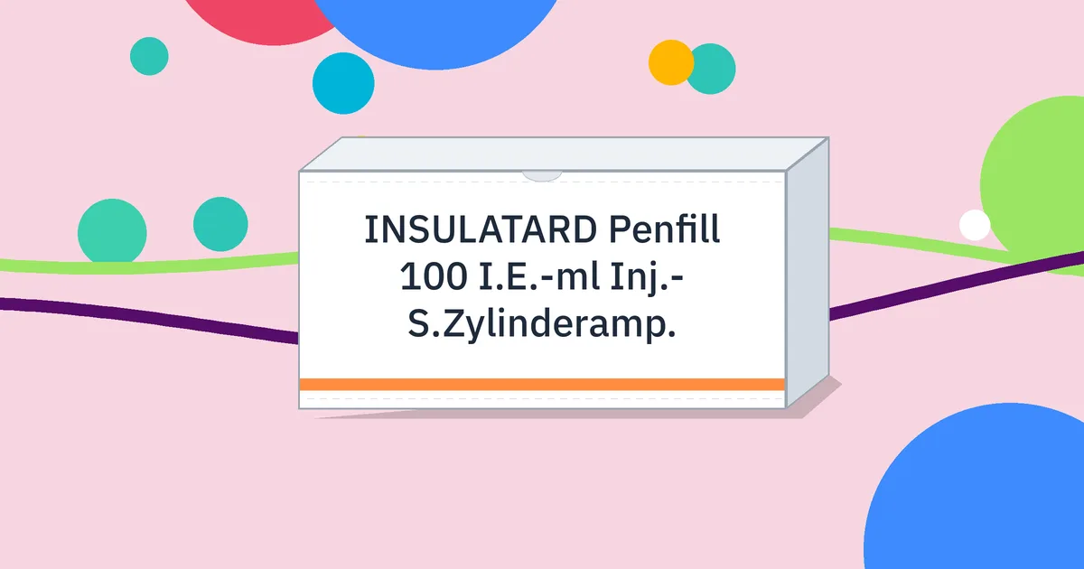 Symbolbild: Packung mit der Aufschrift INSULATARD Penfill 100 I.E.-ml Inj.-S.Zylinderamp. (PZN 10206091) – Verfügbarkeit und Bezug in Apotheken in Frankfurt am Main