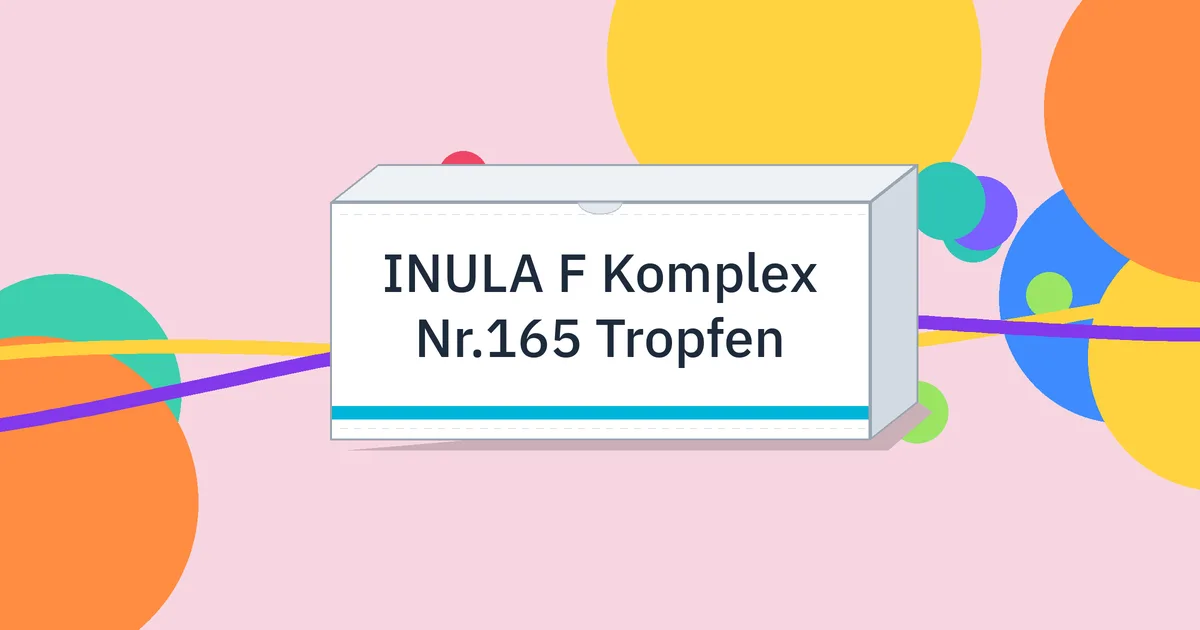 Symbolbild: Packung mit der Aufschrift INULA F Komplex Nr.165 Tropfen (PZN 07417921) – Verfügbarkeit und Bezug in Apotheken in Frankfurt am Main