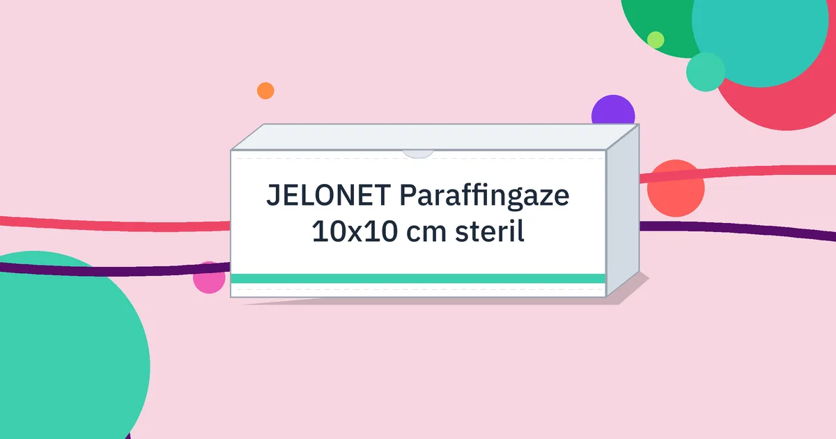 Symbolbild: Packung mit der Aufschrift JELONET Paraffingaze 10x10 cm steril (PZN 19118336) – Verfügbarkeit und Bezug in Apotheken in Frankfurt am Main