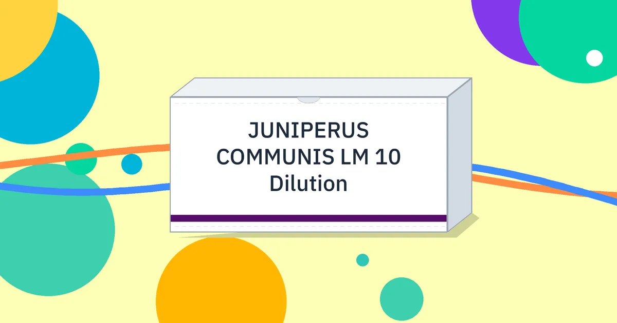 Symbolbild: Packung mit der Aufschrift JUNIPERUS COMMUNIS LM 10 Dilution (PZN 13564626) – Verfügbarkeit und Bezug in Apotheken in Frankfurt am Main