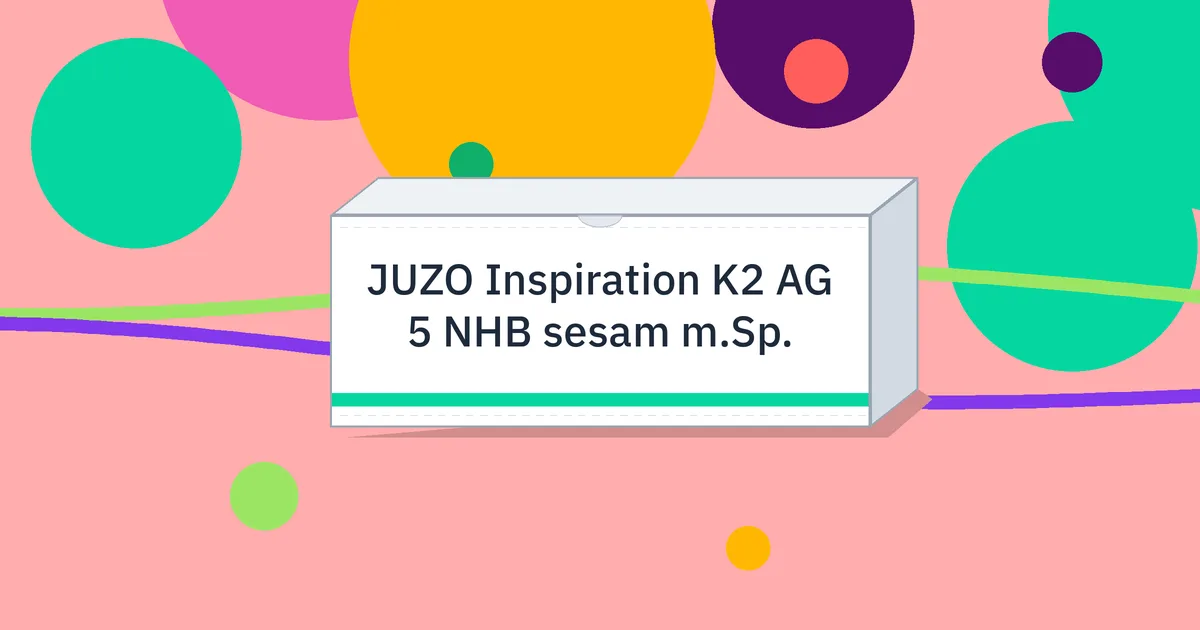 Symbolbild: Packung mit der Aufschrift JUZO Inspiration K2 AG 5 NHB sesam m.Sp. (PZN 14946519) – Verfügbarkeit und Bezug in Apotheken in Frankfurt am Main