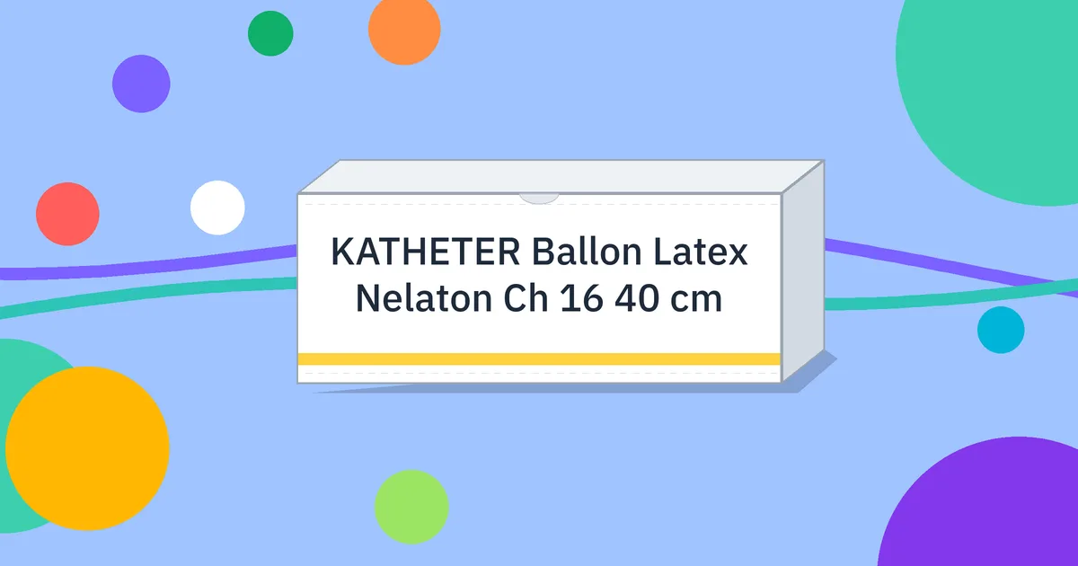 Symbolbild: Packung mit der Aufschrift KATHETER Ballon Latex Nelaton Ch 16 40 cm (PZN 01085694) – Verfügbarkeit und Bezug in Apotheken in Frankfurt am Main