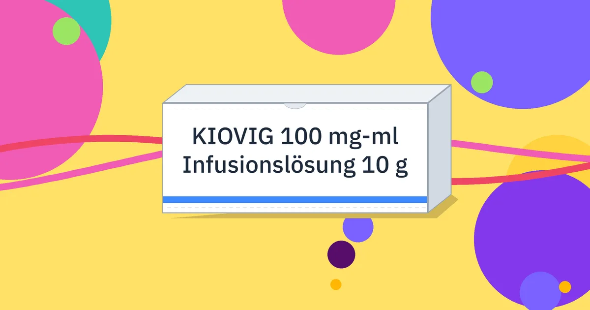 Symbolbild: Packung mit der Aufschrift KIOVIG 100 mg-ml Infusionslösung 10 g (PZN 20109265) – Verfügbarkeit und Bezug in Apotheken in Frankfurt am Main