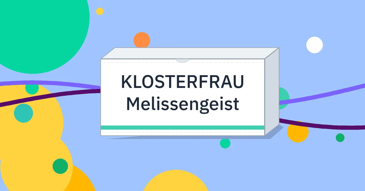 Symbolbild: Packung mit der Aufschrift KLOSTERFRAU Melissengeist (PZN 00580492) – Verfügbarkeit und Bezug in Apotheken in Frankfurt am Main