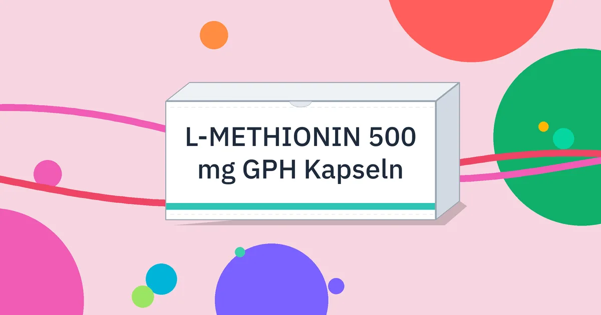 Symbolbild: Packung mit der Aufschrift L-METHIONIN 500 mg GPH Kapseln (PZN 08404004) – Verfügbarkeit und Bezug in Apotheken in Frankfurt am Main