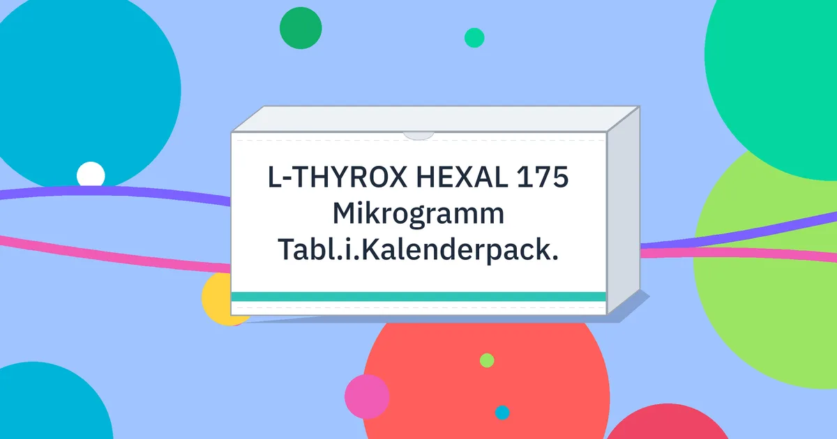 Symbolbild: Packung mit der Aufschrift L-THYROX HEXAL 175 Mikrogramm Tabl.i.Kalenderpack. (PZN 14295217) – Verfügbarkeit und Bezug in Apotheken in Frankfurt am Main