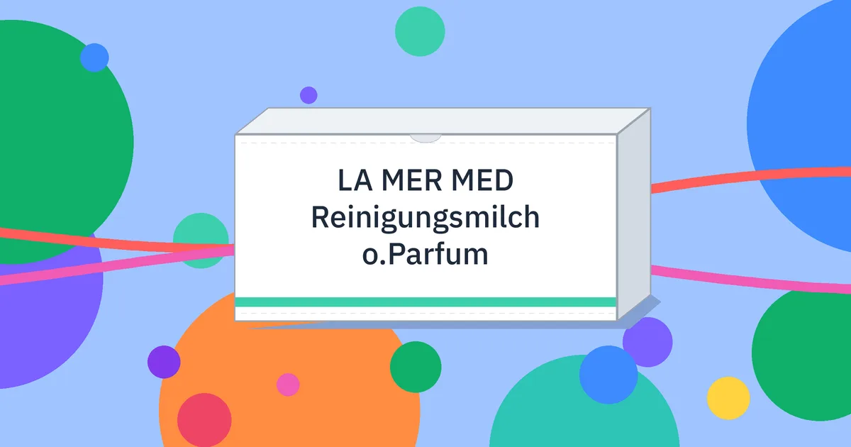 Symbolbild: Packung mit der Aufschrift LA MER MED Reinigungsmilch o.Parfum (PZN 18174634) – Verfügbarkeit und Bezug in Apotheken in Frankfurt am Main