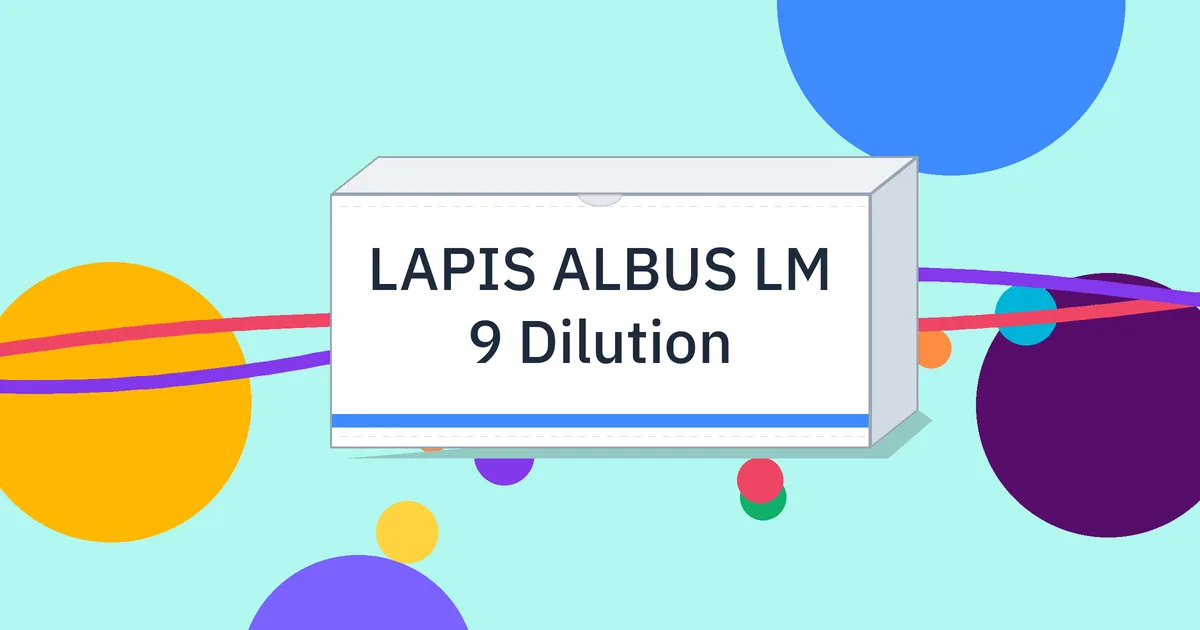 Symbolbild: Packung mit der Aufschrift LAPIS ALBUS LM 9 Dilution (PZN 13523113) – Verfügbarkeit und Bezug in Apotheken in Frankfurt am Main