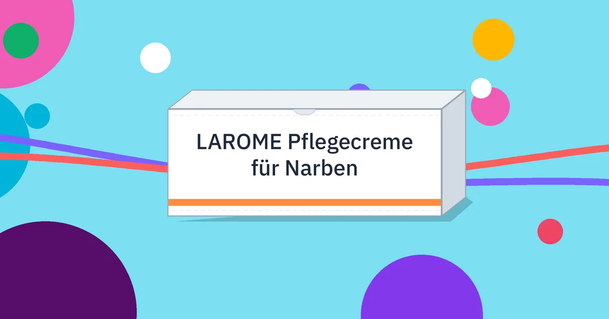 Symbolbild: Packung mit der Aufschrift LAROME Pflegecreme für Narben (PZN 11214247) – Verfügbarkeit und Bezug in Apotheken in Frankfurt am Main