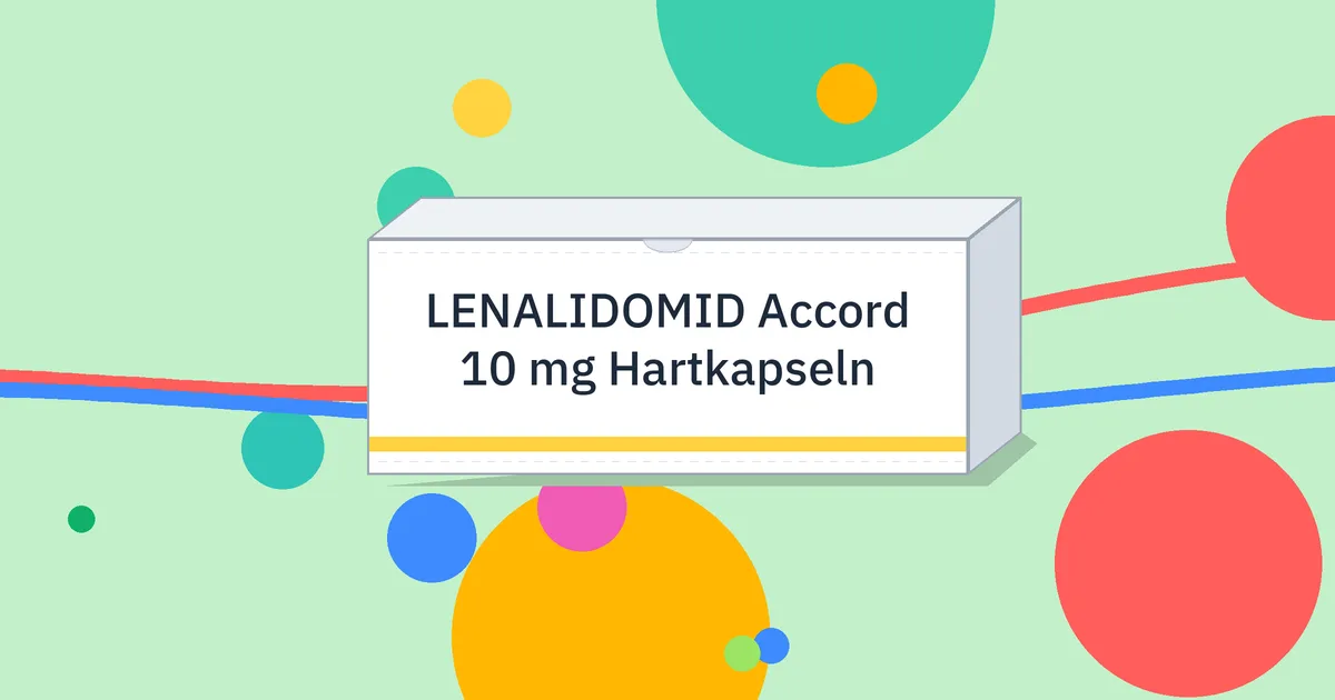 Symbolbild: Packung mit der Aufschrift LENALIDOMID Accord 10 mg Hartkapseln (PZN 17270904) – Verfügbarkeit und Bezug in Apotheken in Frankfurt am Main