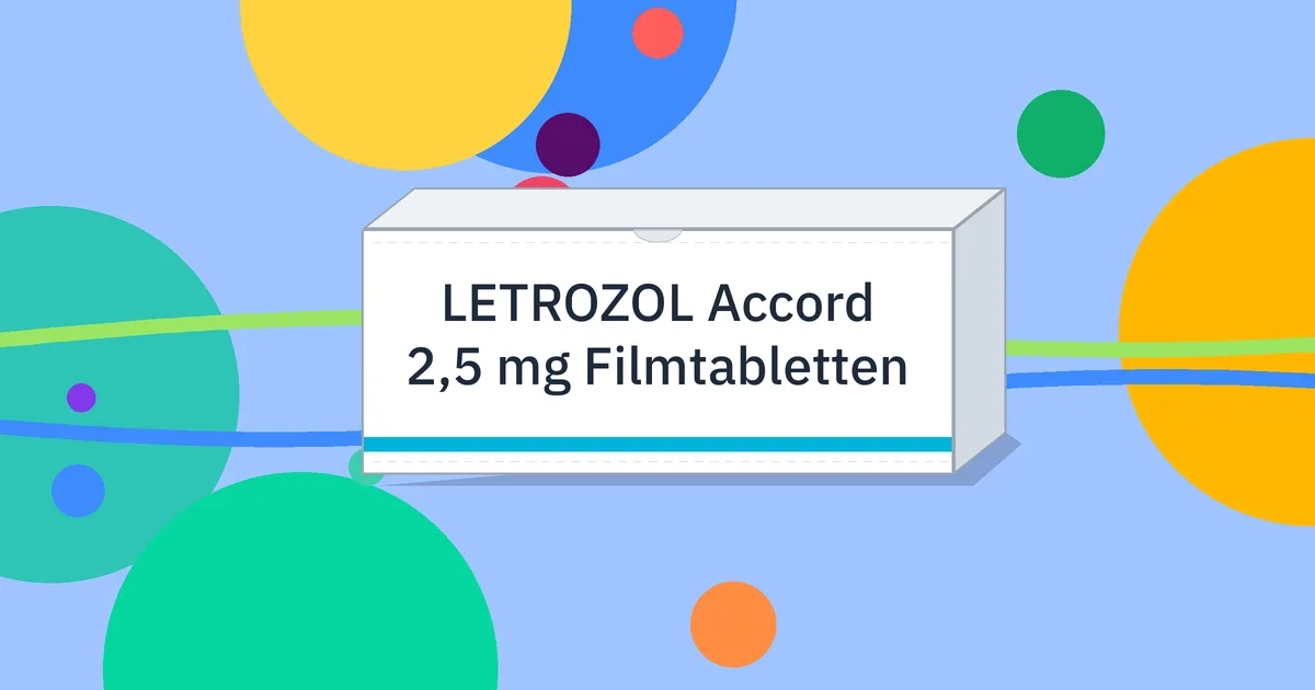 Symbolbild: Packung mit der Aufschrift LETROZOL Accord 2,5 mg Filmtabletten (PZN 18154732) – Verfügbarkeit und Bezug in Apotheken in Frankfurt am Main