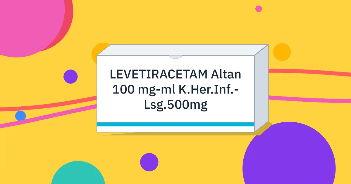 Symbolbild: Packung mit der Aufschrift LEVETIRACETAM Altan 100 mg-ml K.Her.Inf.-Lsg.500mg (PZN 17263494) – Verfügbarkeit und Bezug in Apotheken in Frankfurt am Main