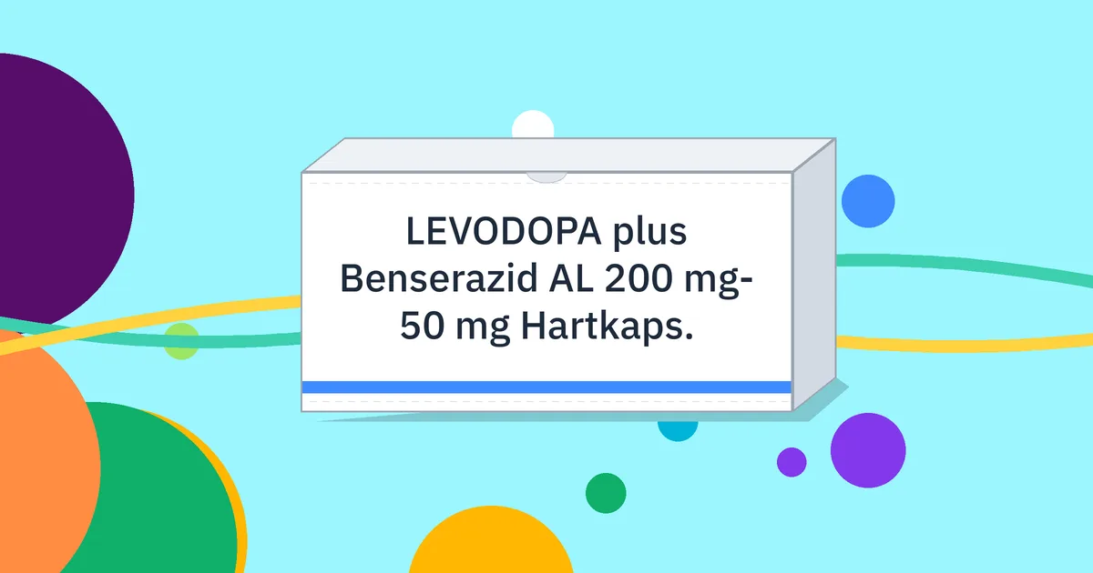 Symbolbild: Packung mit der Aufschrift LEVODOPA plus Benserazid AL 200 mg-50 mg Hartkaps. (PZN 12565799) – Verfügbarkeit und Bezug in Apotheken in Frankfurt am Main