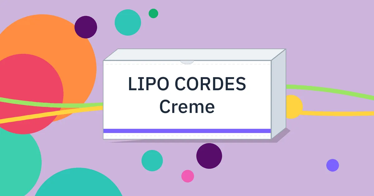 Symbolbild: Packung mit der Aufschrift LIPO CORDES Creme (PZN 04643858) – Verfügbarkeit und Bezug in Apotheken in Frankfurt am Main