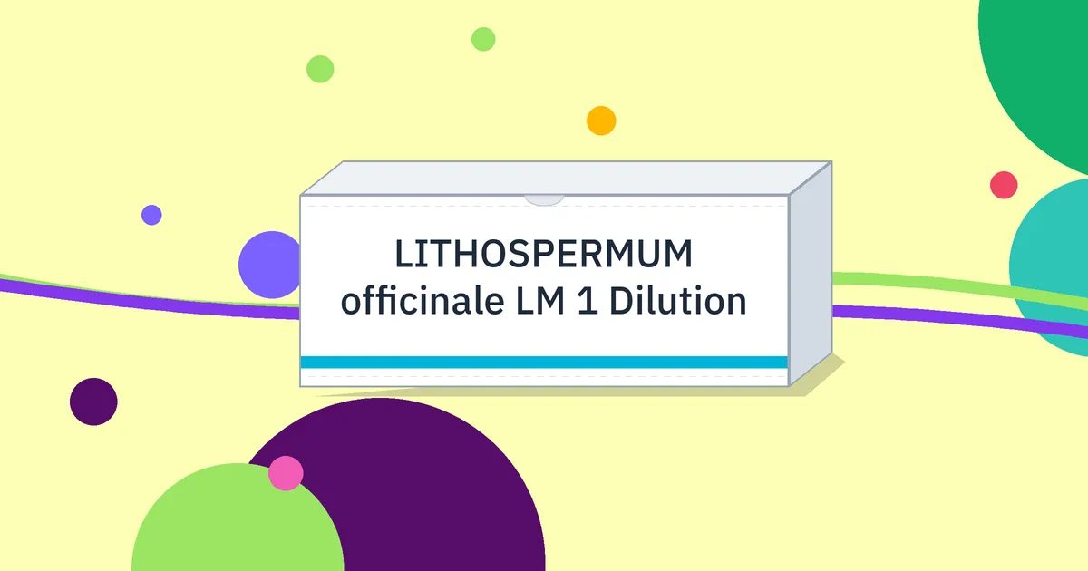 Symbolbild: Packung mit der Aufschrift LITHOSPERMUM officinale LM 1 Dilution (PZN 13531851) – Verfügbarkeit und Bezug in Apotheken in Frankfurt am Main