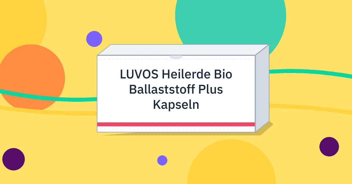 Symbolbild: Packung mit der Aufschrift LUVOS Heilerde Bio Ballaststoff Plus Kapseln (PZN 13780778) – Verfügbarkeit und Bezug in Apotheken in Frankfurt am Main