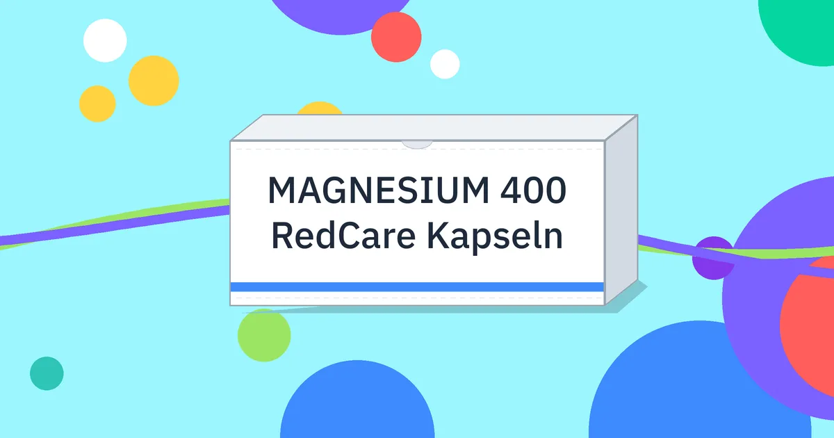 Symbolbild: Packung mit der Aufschrift MAGNESIUM 400 RedCare Kapseln (PZN 17268758) – Verfügbarkeit und Bezug in Apotheken in Frankfurt am Main