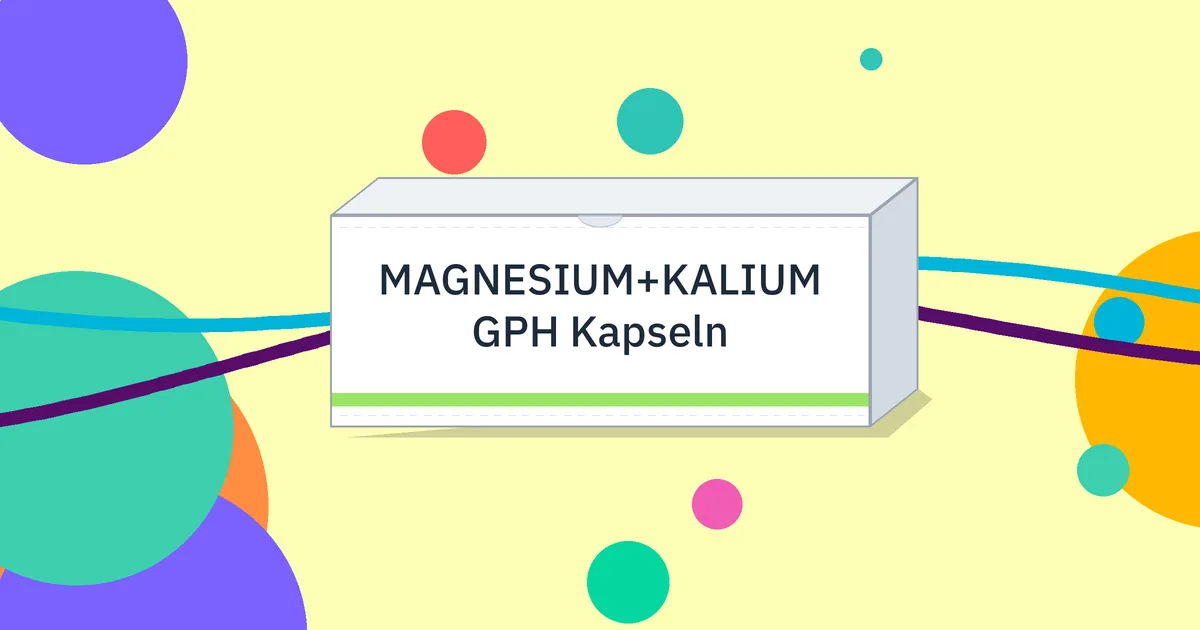 Symbolbild: Packung mit der Aufschrift MAGNESIUM+KALIUM GPH Kapseln (PZN 01696251) – Verfügbarkeit und Bezug in Apotheken in Frankfurt am Main