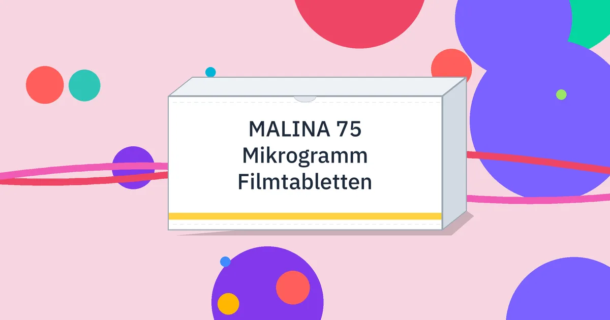 Symbolbild: Packung mit der Aufschrift MALINA 75 Mikrogramm Filmtabletten (PZN 15865510) – Verfügbarkeit und Bezug in Apotheken in Frankfurt am Main