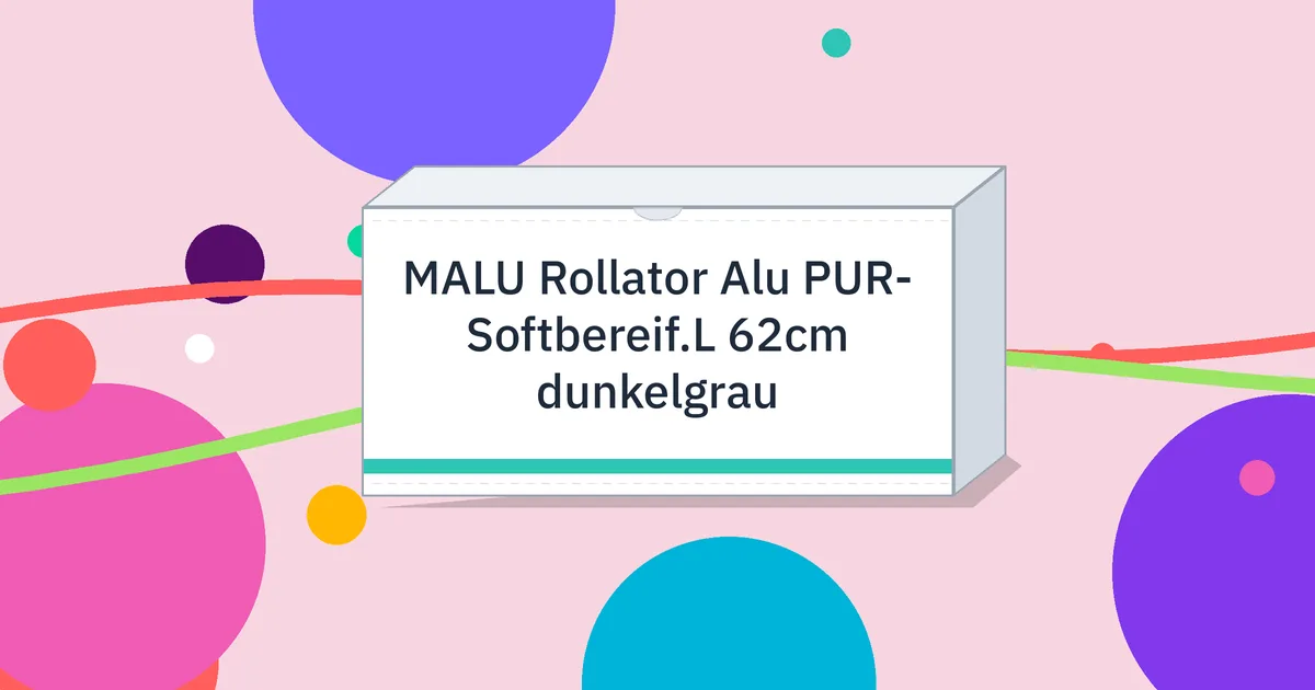 Symbolbild: Packung mit der Aufschrift MALU Rollator Alu PUR-Softbereif.L 62cm dunkelgrau (PZN 20698698) – Verfügbarkeit und Bezug in Apotheken in Frankfurt am Main