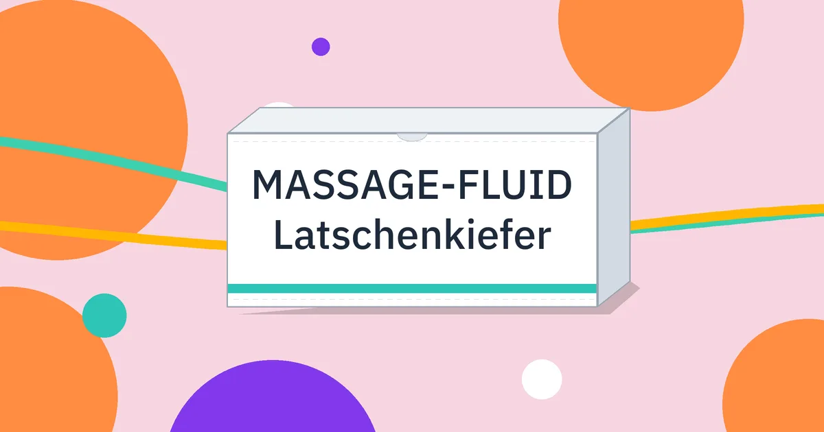 Symbolbild: Packung mit der Aufschrift MASSAGE-FLUID Latschenkiefer (PZN 13972963) – Verfügbarkeit und Bezug in Apotheken in Frankfurt am Main