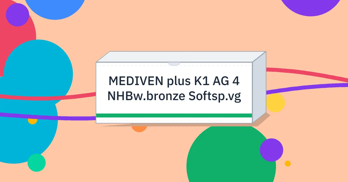 Symbolbild: Packung mit der Aufschrift MEDIVEN plus K1 AG 4 NHBw.bronze Softsp.vg (PZN 15923940) – Verfügbarkeit und Bezug in Apotheken in Frankfurt am Main