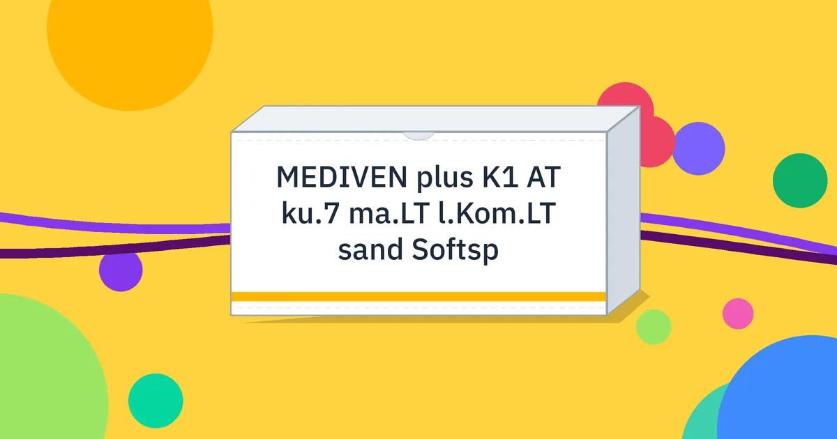 Symbolbild: Packung mit der Aufschrift MEDIVEN plus K1 AT ku.7 ma.LT l.Kom.LT sand Softsp (PZN 18943943) – Verfügbarkeit und Bezug in Apotheken in Frankfurt am Main