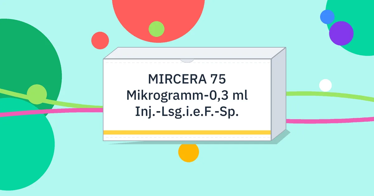Symbolbild: Packung mit der Aufschrift MIRCERA 75 Mikrogramm-0,3 ml Inj.-Lsg.i.e.F.-Sp. (PZN 12452434) – Verfügbarkeit und Bezug in Apotheken in Frankfurt am Main