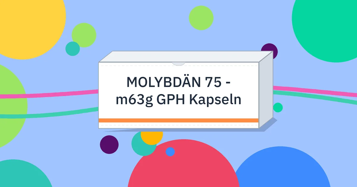 Symbolbild: Packung mit der Aufschrift MOLYBDÄN 75 -m63g GPH Kapseln (PZN 01696191) – Verfügbarkeit und Bezug in Apotheken in Frankfurt am Main